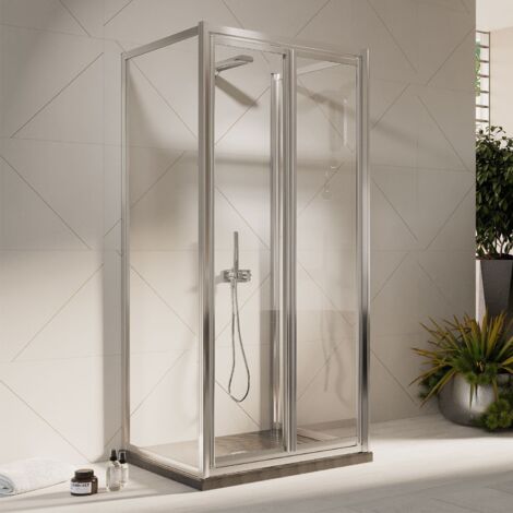Cabine de douche en forme U 2 fixes+saloon 2 portes pivotantes verre ...