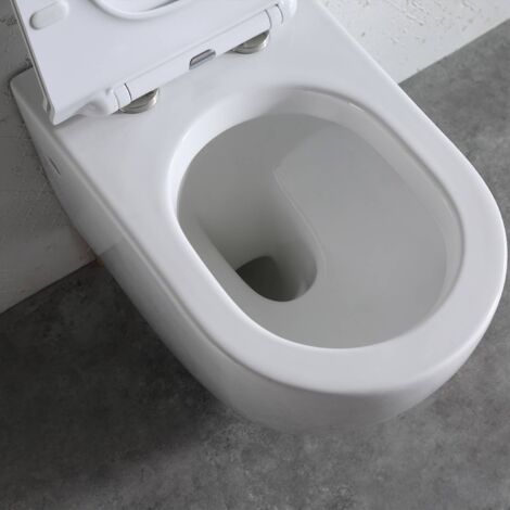 Équipements sanitaires set de cuvette et bidet ronds suspendus ...