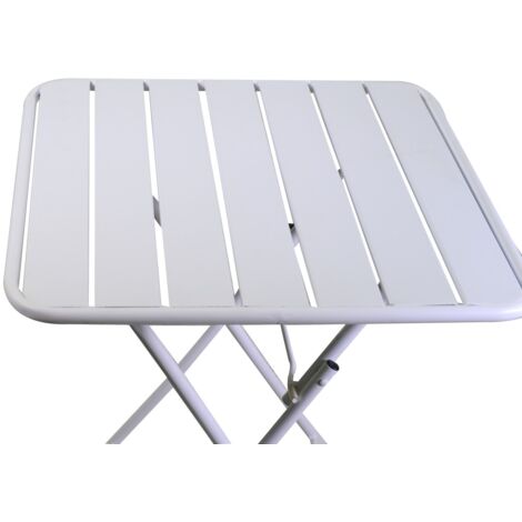 Table pliante Blanc 80x80 cm h 72 cm en Métal mod. Rovigo