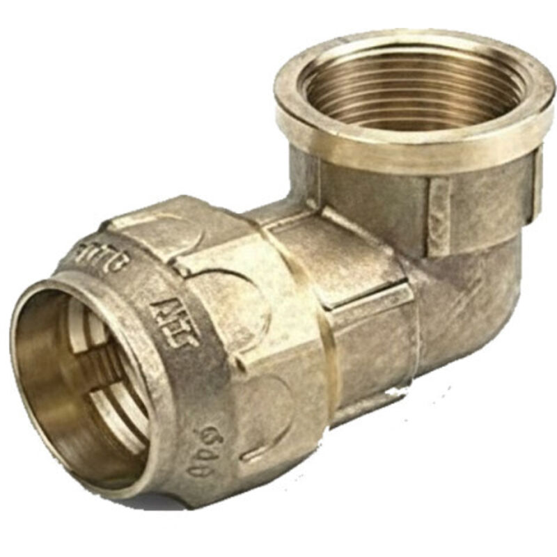 Coude femelle fileté laiton compression pour la plomberie et l'irrigation