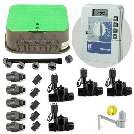 Lot d'irrigation automatique professionnel KRain avec 4 zones 24v pour tuyau 32mm