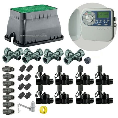Lot d'irrigation automatique professionnel KRain avec 8 zones 24v pour tuyau 32mm