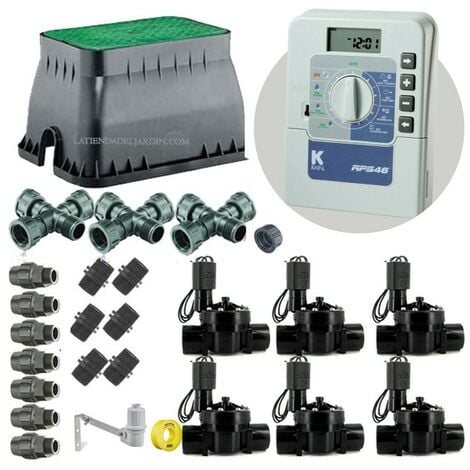 Lot d'irrigation automatique professionnel KRain avec 6 zones 24v pour tuyau 32mm