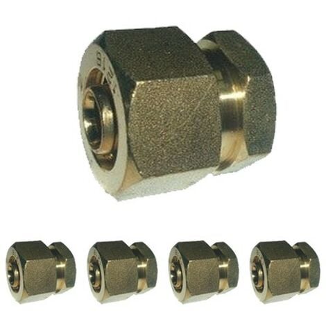 Lot de 5 Bouchon pour tube de compression multicouche 16 mm, sans machine à sertir, gris