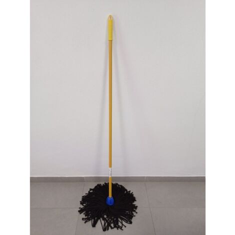 Balai microfibre MAX Pro avec fil noir + bâton jaune 140 cm, fil ...