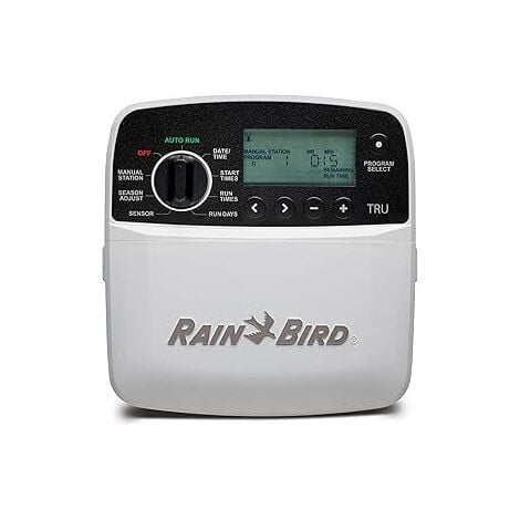 Programmateur d'arrosage automatique TRU 6 zones intérieur Rain Bird ...