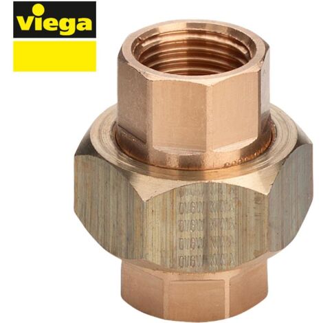 Viega Rotguss Fittting / Rohrverschraubung, IG/IG, flachdichtend, Modell-Nr. 3330, 1/2