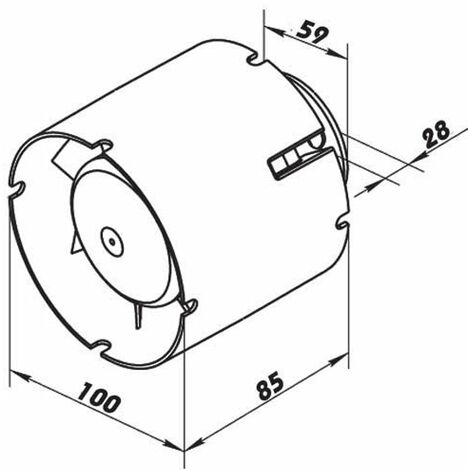 Rohrventilator - Einschublüfter Ø 100mm turbo - Abluft, Badlüfter