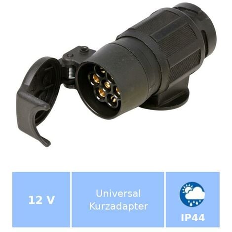 Universal Kurzadapter, Anhänger Adapter, 13 polig zu 7 polig Verbindung 12V IP44