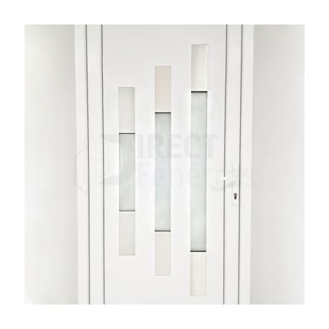 Porte d'entrée PVC Blanc - Tirant Droit - Céphée