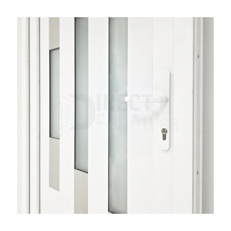 Porte d'entrée PVC Blanc - Tirant Droit - Céphée