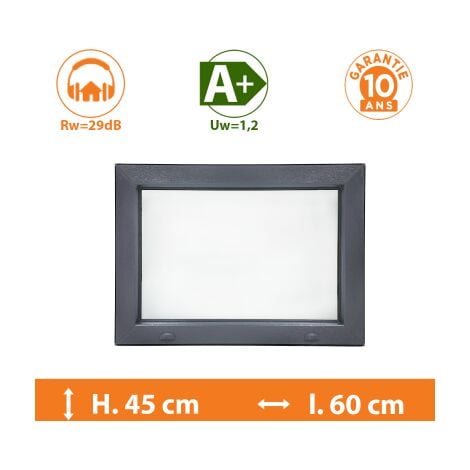 Châssis Fixe Gris Anthracite - H.45 x l.60cm