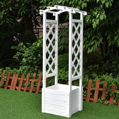 Melko Rose Arch White Wood Trellis Trellis Trellis Trellis Grid Griglia ...