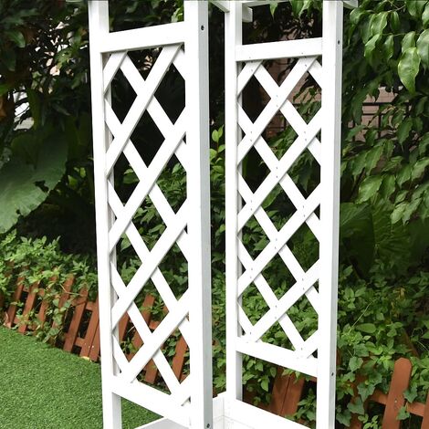 Melko Rose Arch White Wood Trellis Trellis Trellis Trellis Grid Griglia ...