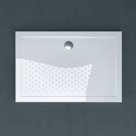 doporro Duschtasse Duschwanne Lucia04 90x120x4 flach aus Acryl Weiß mit ...