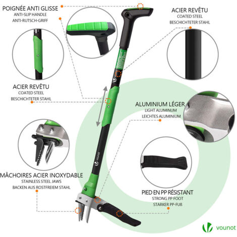 VOUNOT Weed Puller Tool Long Handle Manual Weed Puller Root Remover 1m ...