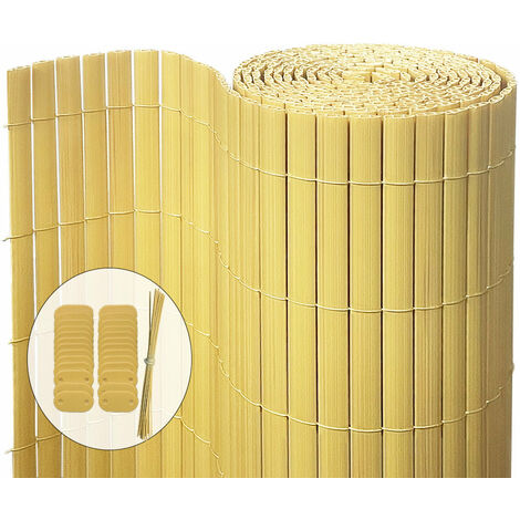 VOUNOT PVC Privacy Screening Fence 80 x 300 cm, Double Reinforced ...