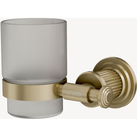 Portabicchiere a muro Dorato spazzolato - Hera