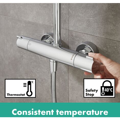 Hansgrohe Ecostat Select - Mitigeur thermostatique de douche, blanc ...