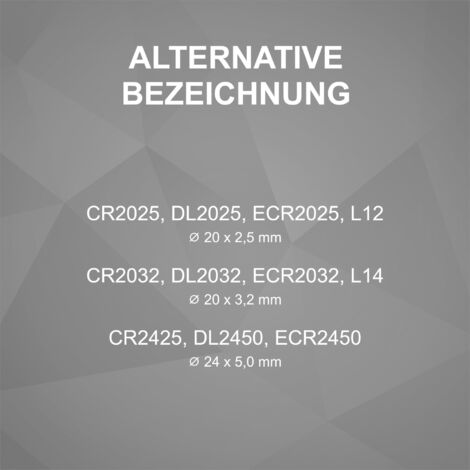 HyCell Set Lithium Knopfzellen,3xCR025/6xCR2032/3xCR2450