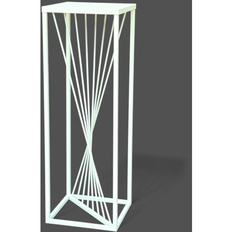 Dandibo – Tabouret pour fleurs 96566 – Métal blanc angulaire 70 cm ...