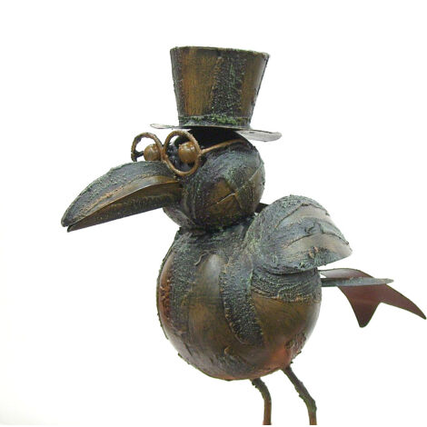 Corbeau en métal 8912 Décoration de toit pour la gouttière - Figurine ...