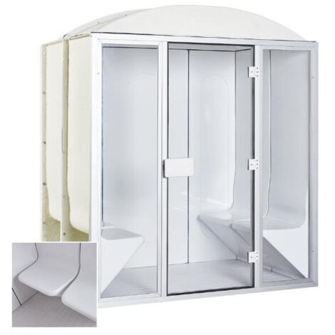 Cabina hammam a 4 posti 190 x 190 x 225 cm in acrilico - porte e ...