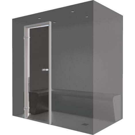 Kit costruzione cabina hammam da piastrellare 200 x 120 con generatore ...