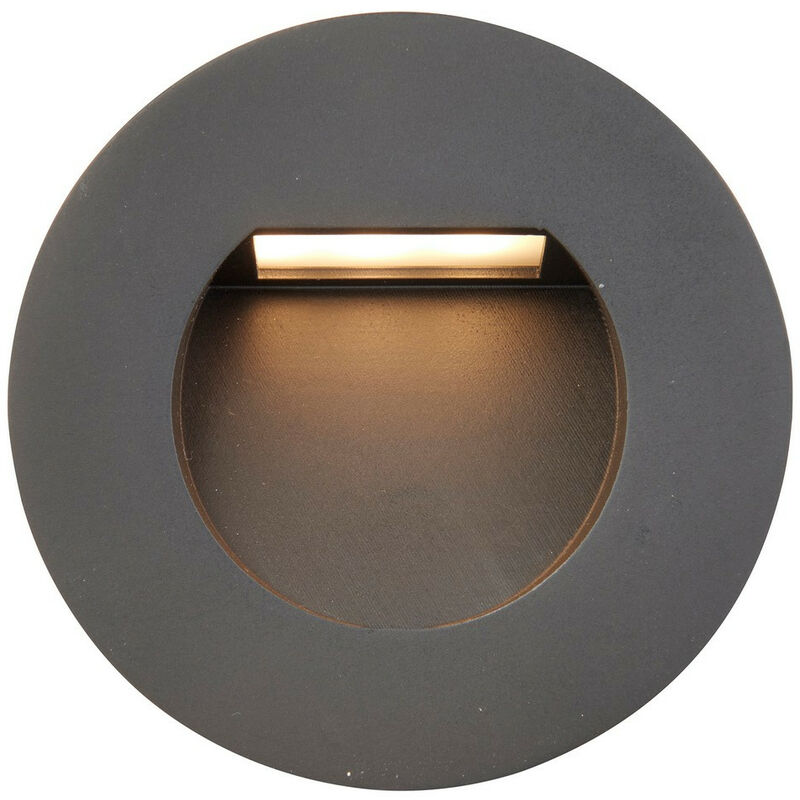 Saxby Albus CCT Outdoor Recessed Wall Lamp Black IP65