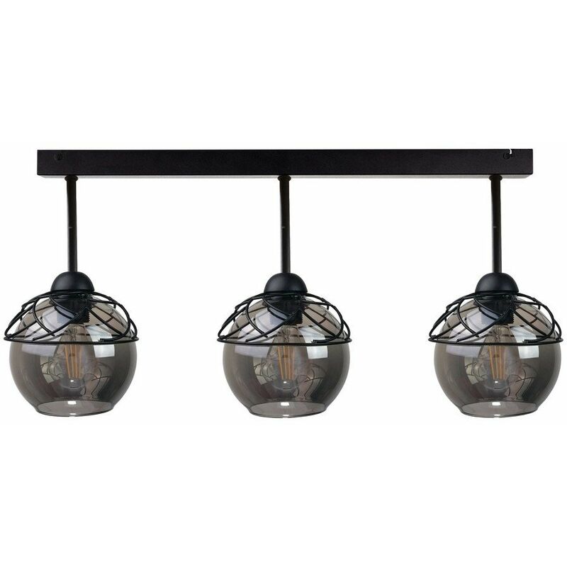 Keter Mera Semi Flush Light Black, 60cm, 3x E27