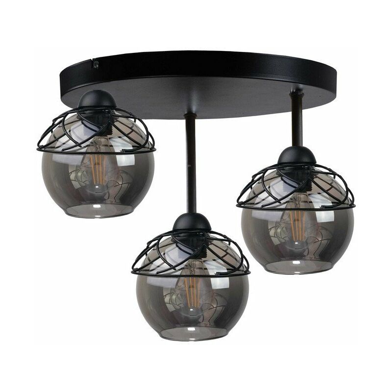 Keter Mera Semi Flush Light Black, 30cm, 3x E27