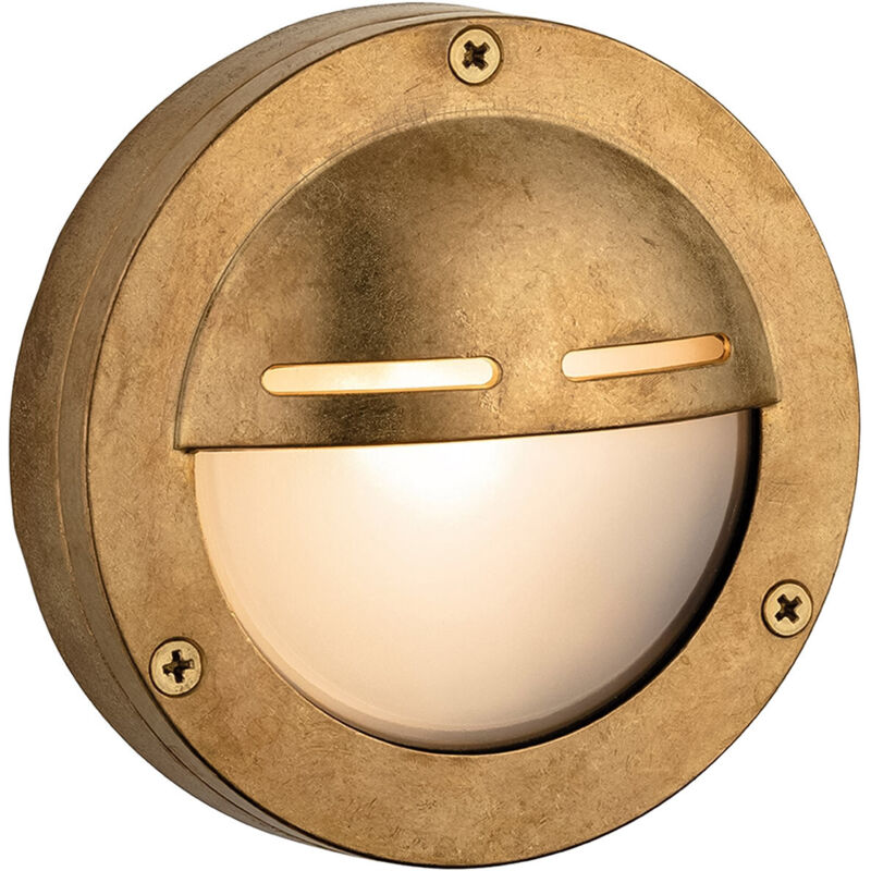 Firstlight Nautic Bulkhead Brass with Frosted Glass IP64