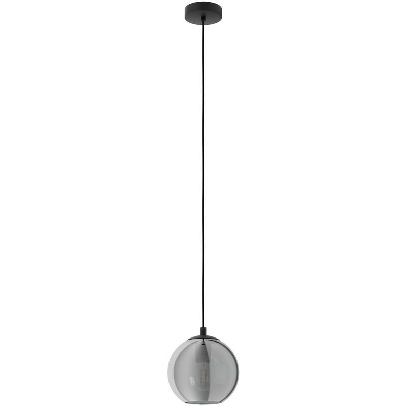 Eglo Ariscani Slim Pendant Ceiling Light Black