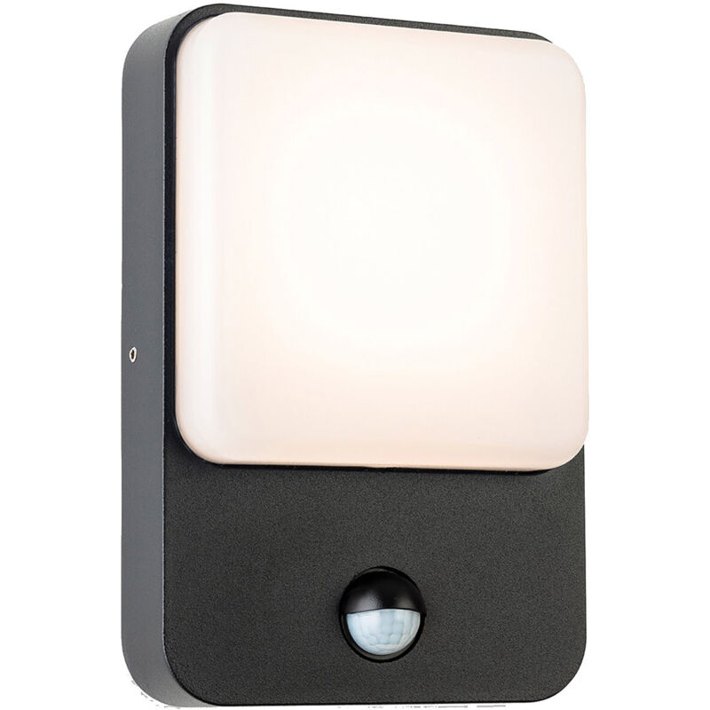 Firstlight Hero LED Wall Light with PIR Graphite with White ...