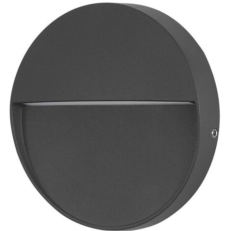 Forlight Nod Round LED Outdoor Recessed Wall Lamp Black, Opal, Warm ...