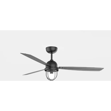 Forlight Mariner LED Ceiling Fan Black, With E27 Lamp