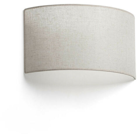 Faro Otton Horizontal Round Linen Wall Lamp 2L