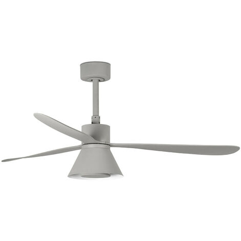 Faro Amelia Large Cone Led Grey Ceiling Fan, 6 Speed