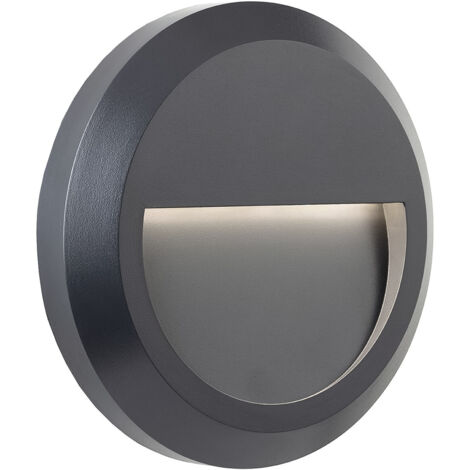 Firstlight Enzo LED Resin Wall & Step Light - Round Graphite IP65