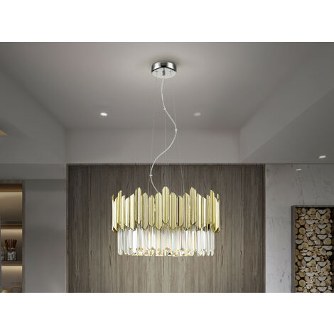 Schuller Tiara Pendant Ceiling Light 6 Light Chrome G9