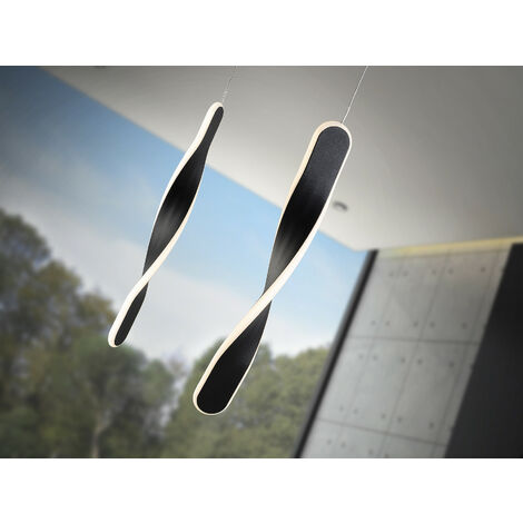 Schuller Twist Integrated LED Pendant Ceiling Light Matt Black 3000K