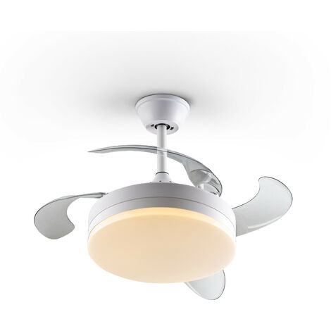 Schuller Vento Mini Ceiling Fan Matt White 3000-6000K Remote Control
