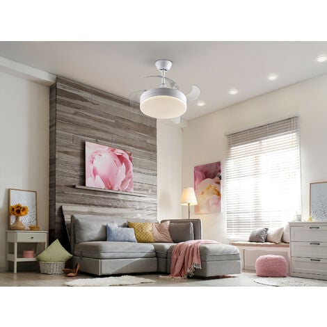 Schuller Vento Mini Ceiling Fan Matt White 3000-6000K Remote Control