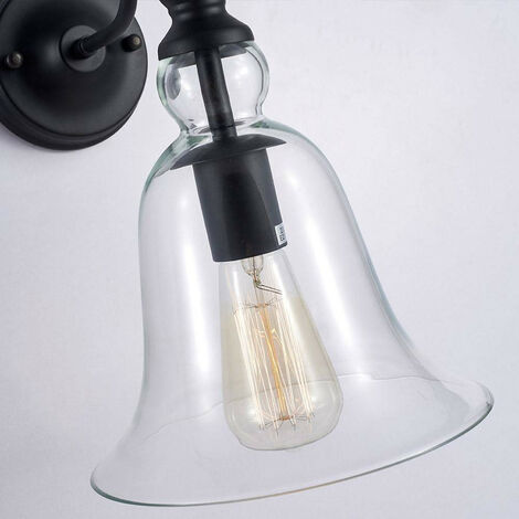 Cosmo Paris Dome Wall Lamp Black, E27