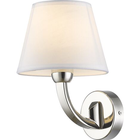 Cosmo Atlanta Wall Lamp With Shade Nickel, E14