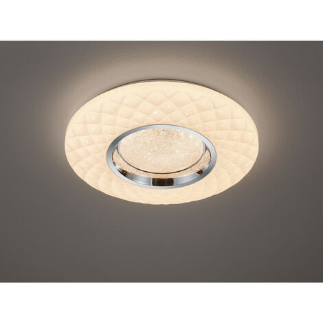 Trio Magnolia Modern Flush Ceiling Light White 3000-6000K Remote control