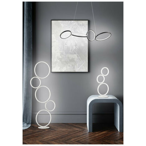 Trio Rondo Modern 37W LED Pendant Ceiling Light Black Matt 3000K