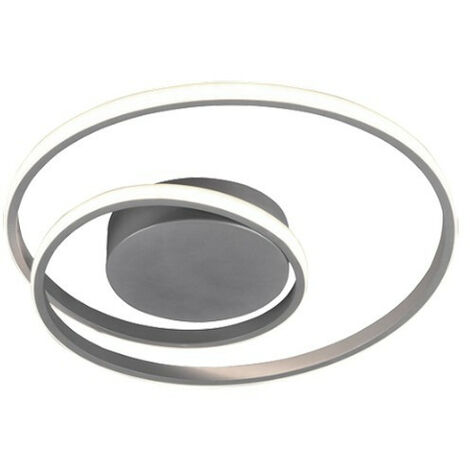 Trio Zibal Modern LED Semi Flush Light Titanium 3000K