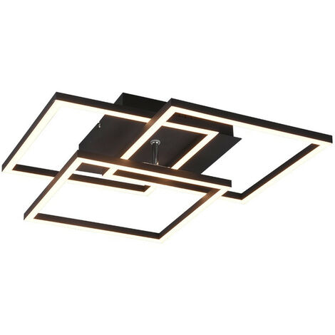 Trio Mobile Modern LED Semi Flush Light Black Matt 2700-6000K Remote ...