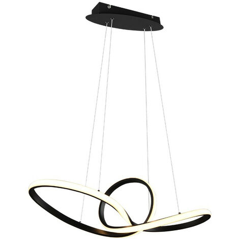 Trio Sansa Modern LED Pendant Ceiling Light Black Matt 3000K